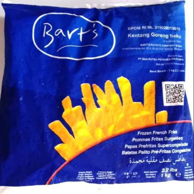 Jual BART'S FRENCH FRIES 1KG | Shopee Indonesia