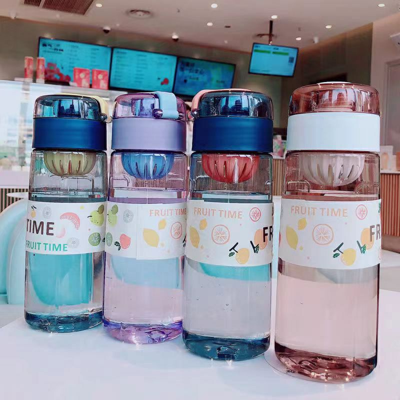 Jual Botol Plastik Fruit Time BPA Free + Saringan / Botol Minum 680ML ...