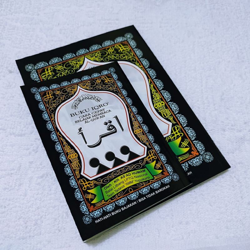 Jual IQRA 1-6 Hitam Besar Buku IQRO Cara Cepat Membaca AlQuran | Shopee ...