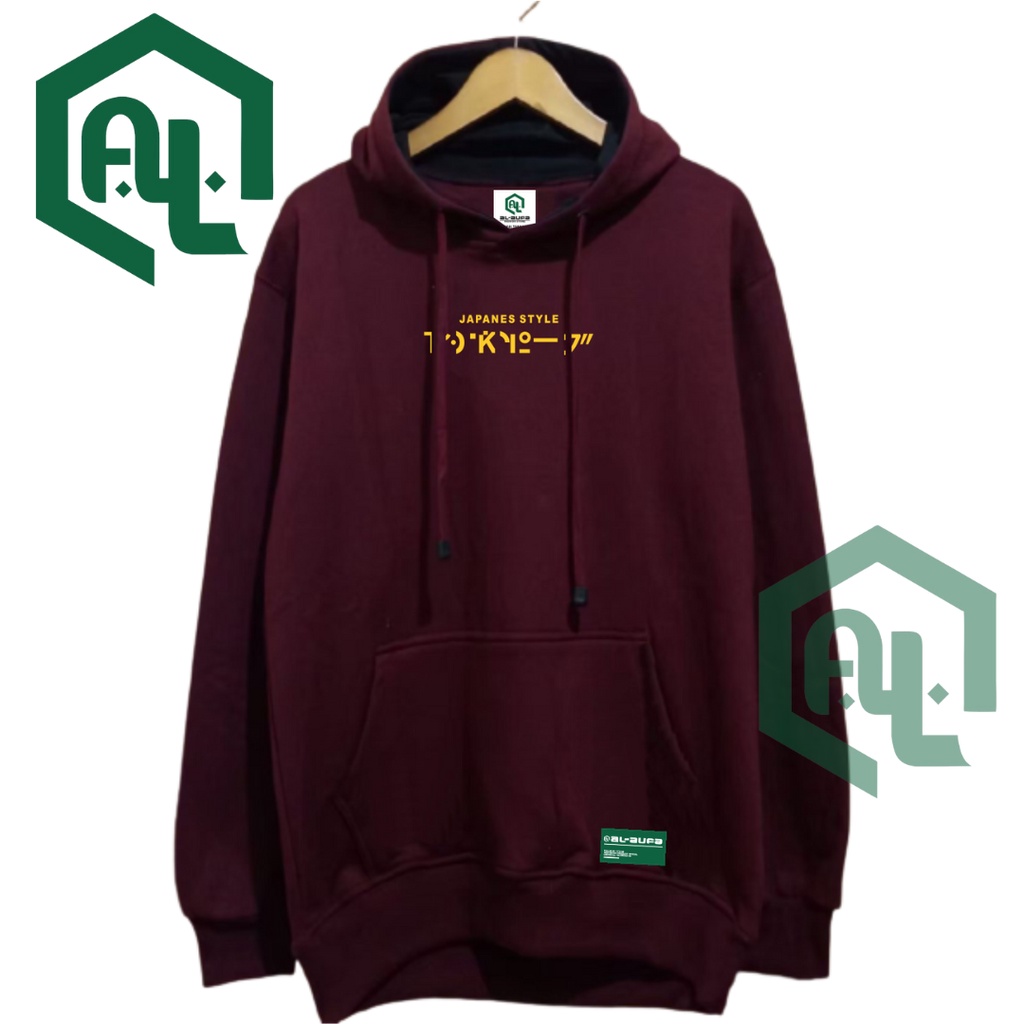 Jual Hoodie Pria Keren Kekinian Warna Burgundy Sablon Japanese Style ...