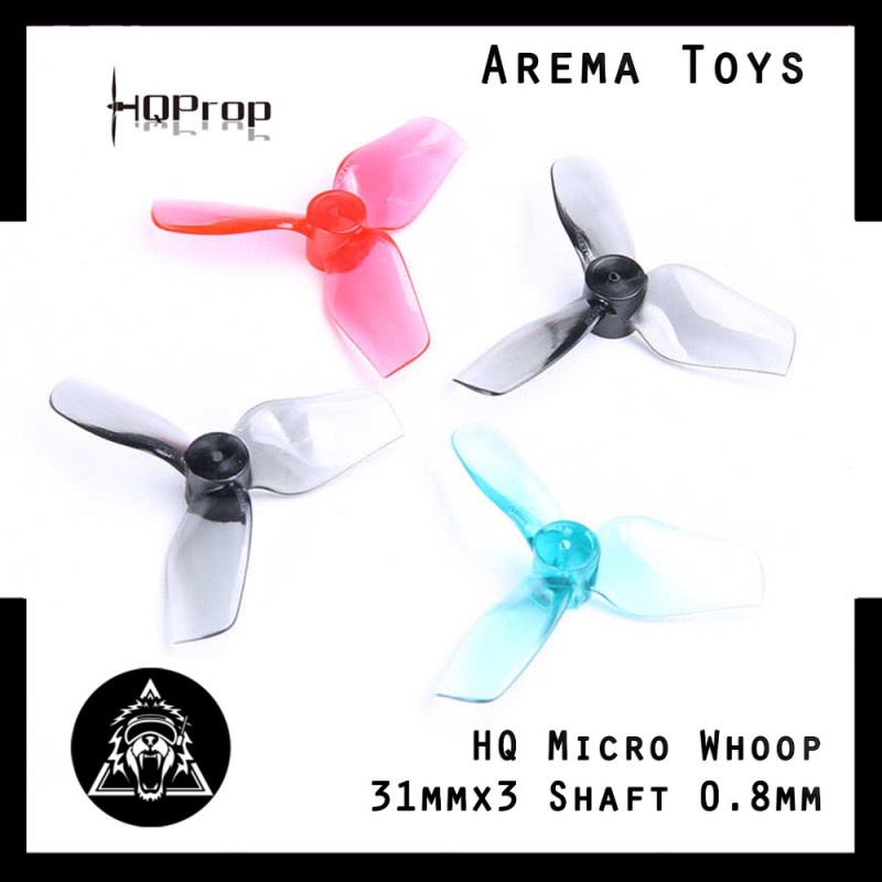 Jual HQ Micro Whoop Prop 31mm 3 Blade 0.8mm Shaft 1 set Propeller ...