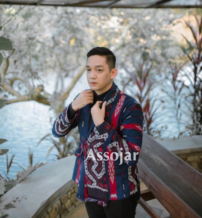 Jual Assojar - Vest Tenun (Navy) / Blazer Pria | Shopee Indonesia