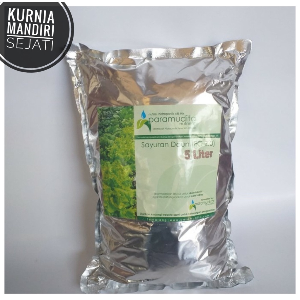 Jual Nutrisi Hidroponik AB Mix Paramudita untuk Sayur Daun 5 lt ...