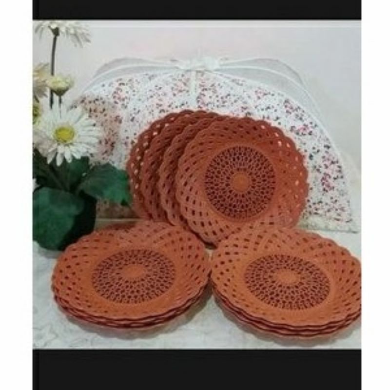 Jual PIRING ROTAN PLASTIK /PIRING CAFE /PIRING ZAMAN NEW /PORING ROTAN 12PCS /PIRING TERLARIS ...