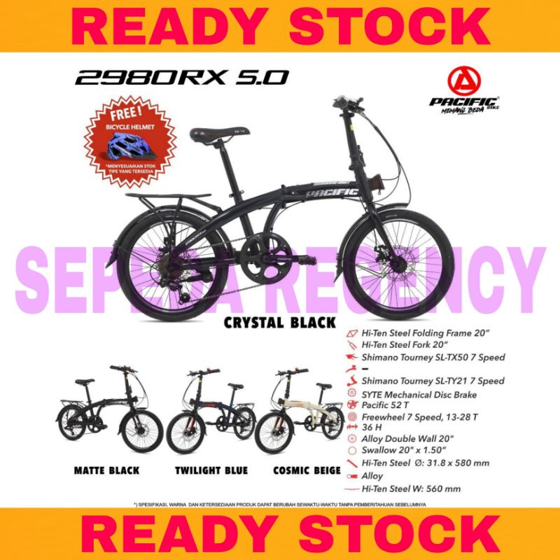 Jual Sepeda Lipat PACIFIC 2980 RX 5.0 20 Inch 7 speed | Shopee Indonesia