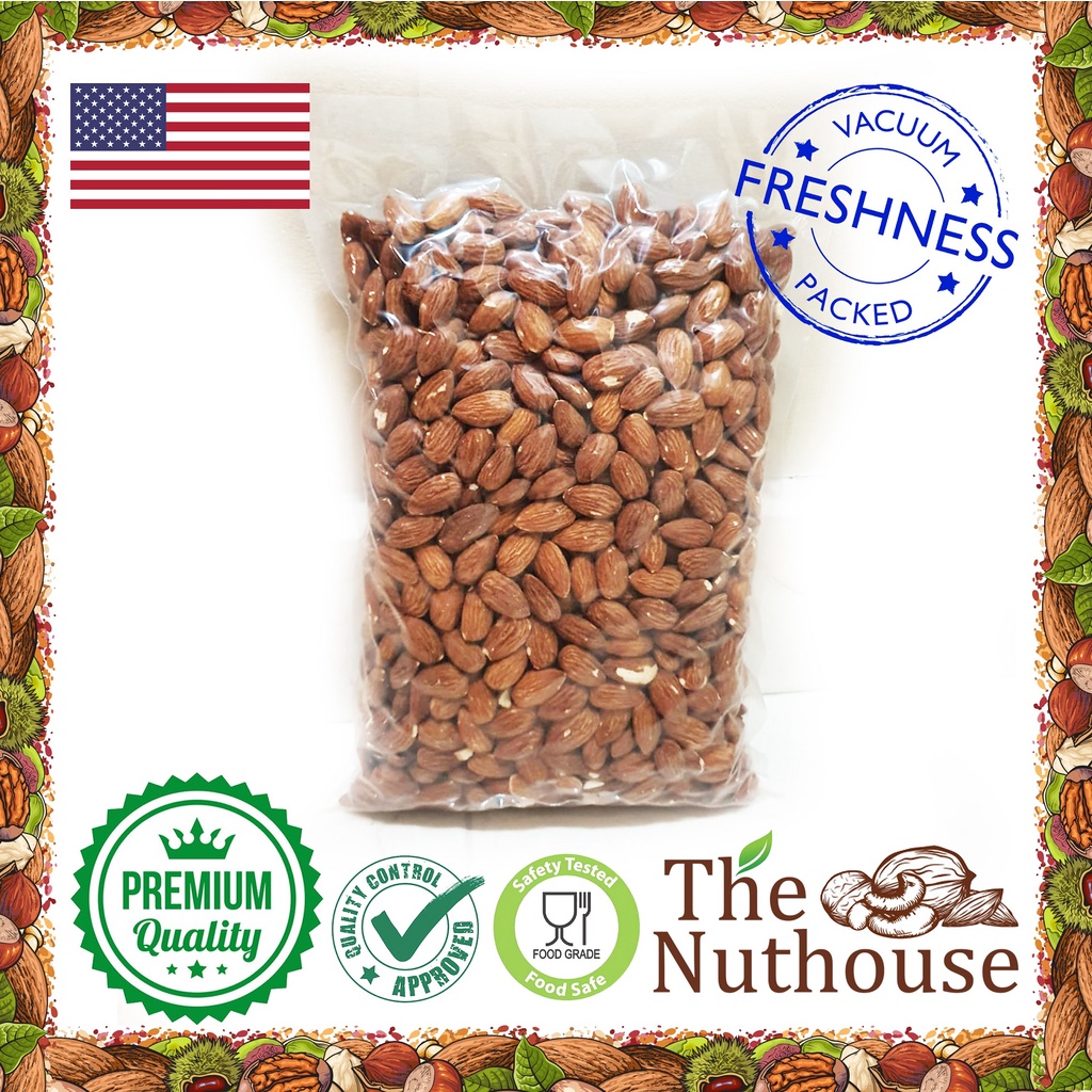 Jual 500gr Almond Whole Premium Roasted NPX 27/30 / Almond Panggang ...