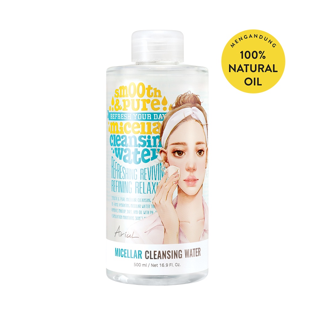 Jual ARIUL Smooth & Pure Micellar Cleansing Water (100ml / 500ml ...