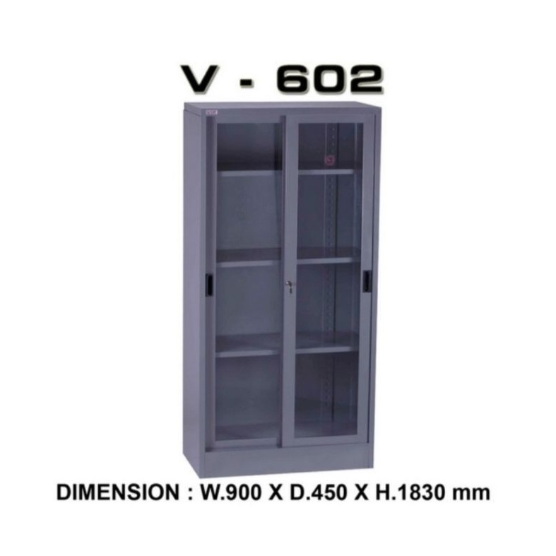 Jual Lemari Arsip Kantor Lemari Besi Pintu Sliding VIP V-602 | Shopee Indonesia