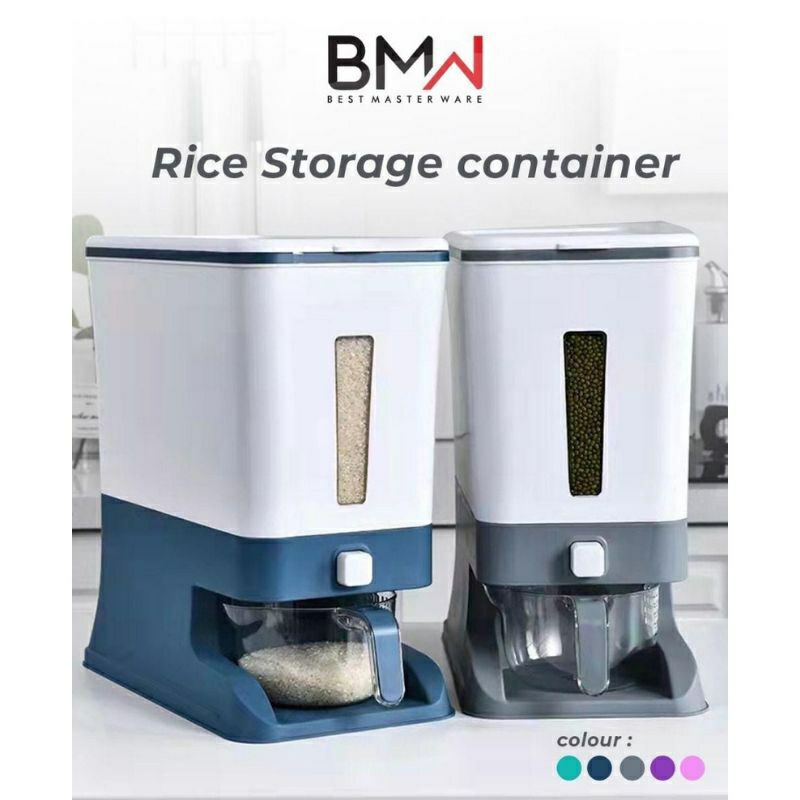 Jual Rice Storage Box 12 Kg - Dispenser Beras Otomatis - Tempat Beras ...