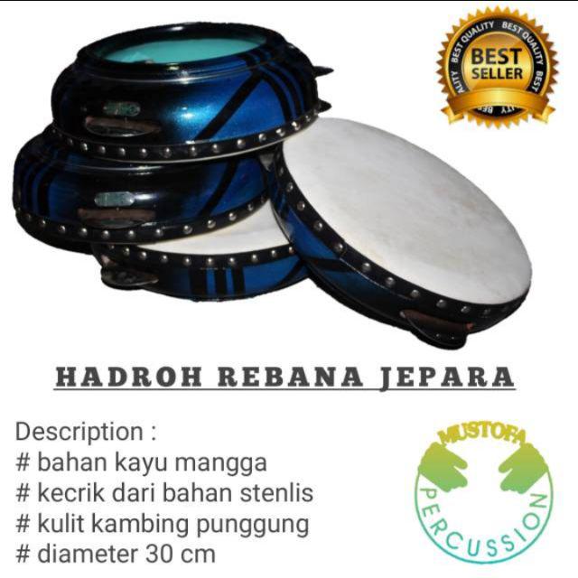 Jual Promo Rebana Hadroh ukir diameter 30 cm kencer Kuningan stenlis ...