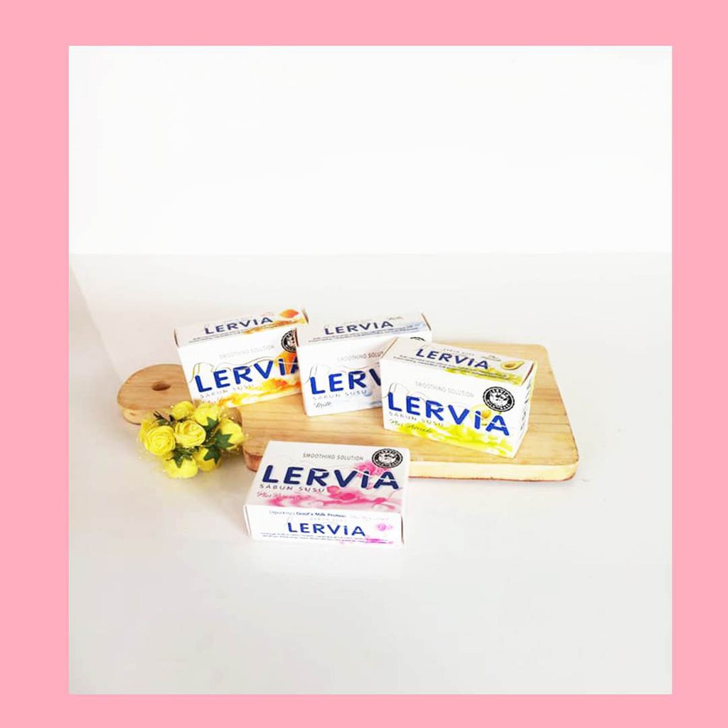 Jual SABUN LERVIA 4 BUAH SABUN MANDI BATANGAN AROMA SUSU MADU AVOKAT ...