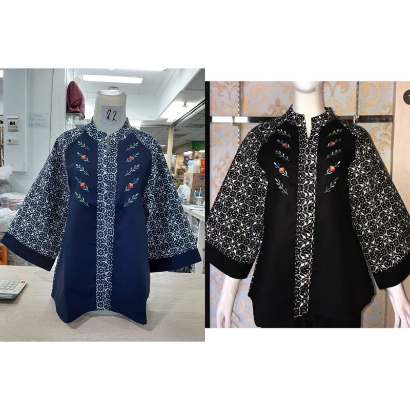 Jual Batik Bordir Bunga | Shopee Indonesia