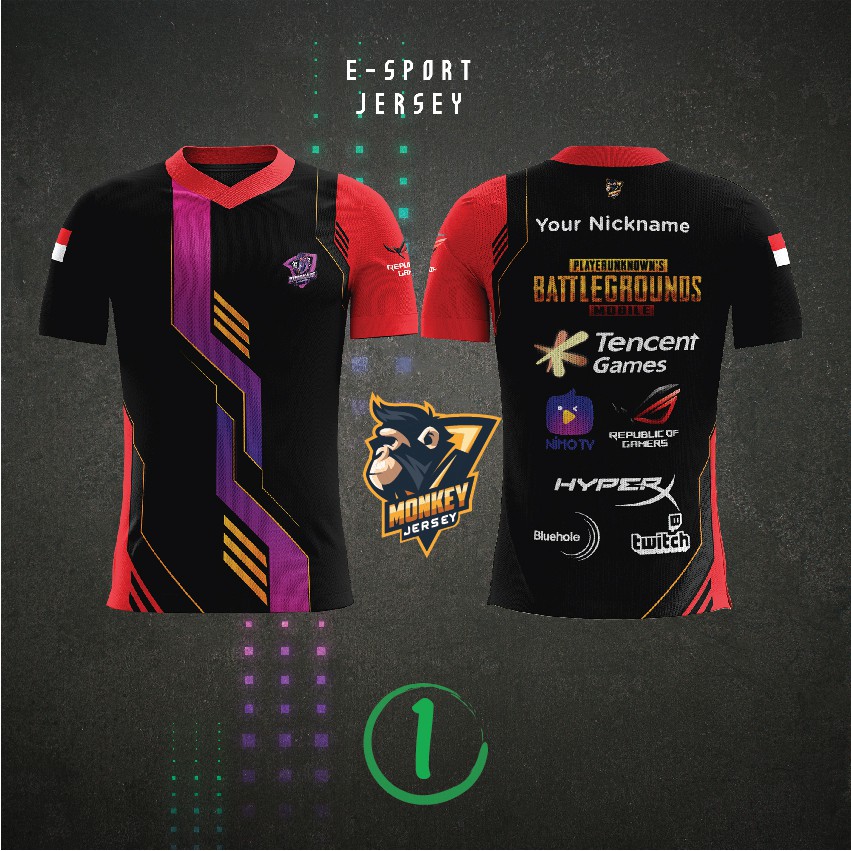 Jual Jersey Game Esports Mobile Legends Free Fire PUBG Custom Nama dan ...