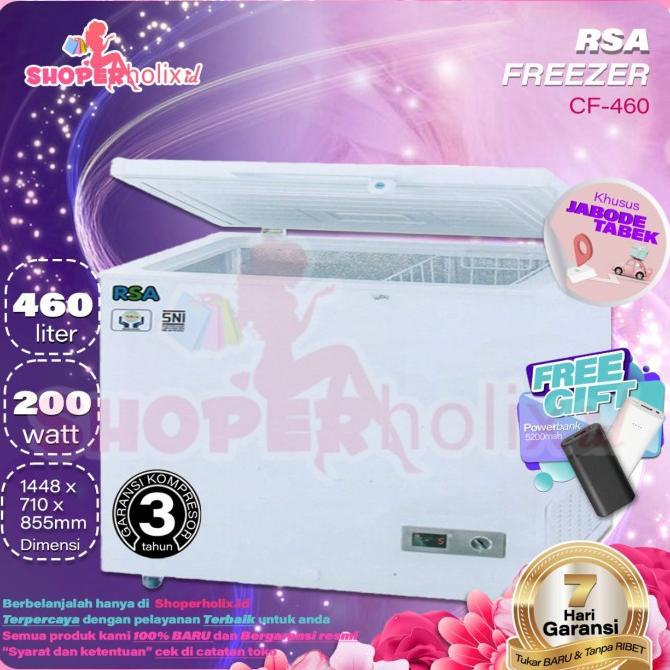 Jual CHEST FREEZER RSA CF - 460 FREEZER BOX DAGING ES BATU | Shopee ...