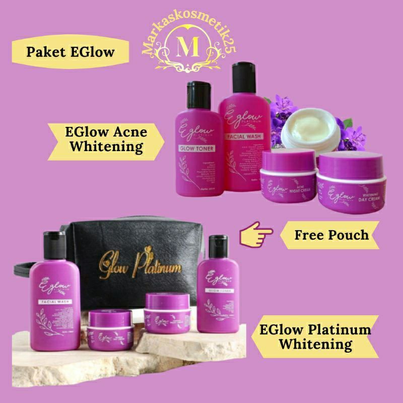 Jual EGLOW PLATINUM series whitening/acne | Shopee Indonesia