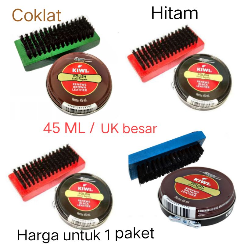 Jual PAKET ALAT SEMIR SEPATU KIWI UK 45 ML | Shopee Indonesia