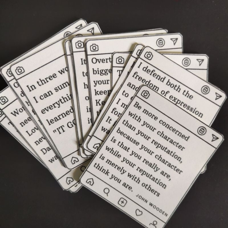 Jual stiker quotes gaya postingan insta menempel jurnal craft square ...