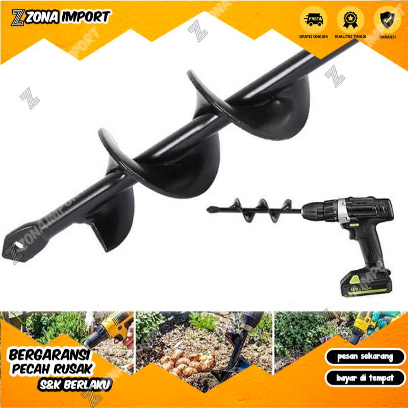 Jual Alat Bor Penggali Tanah Mata Bor Penggali Tanah Garden Drill Steel ...