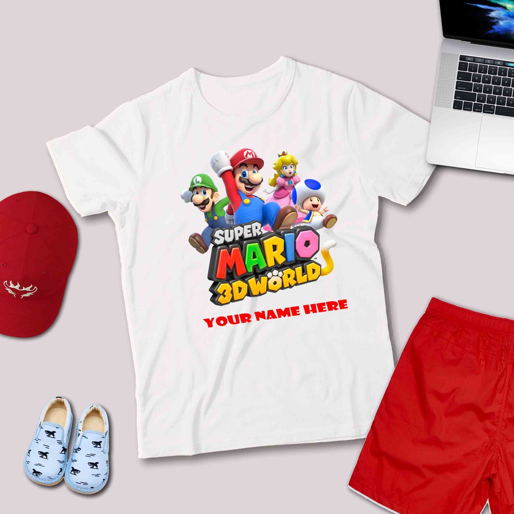 Jual TREND BAJU KAOS ANAK GAME SUPER MARIO 3D MARIO BROS | FREE CETAK ...