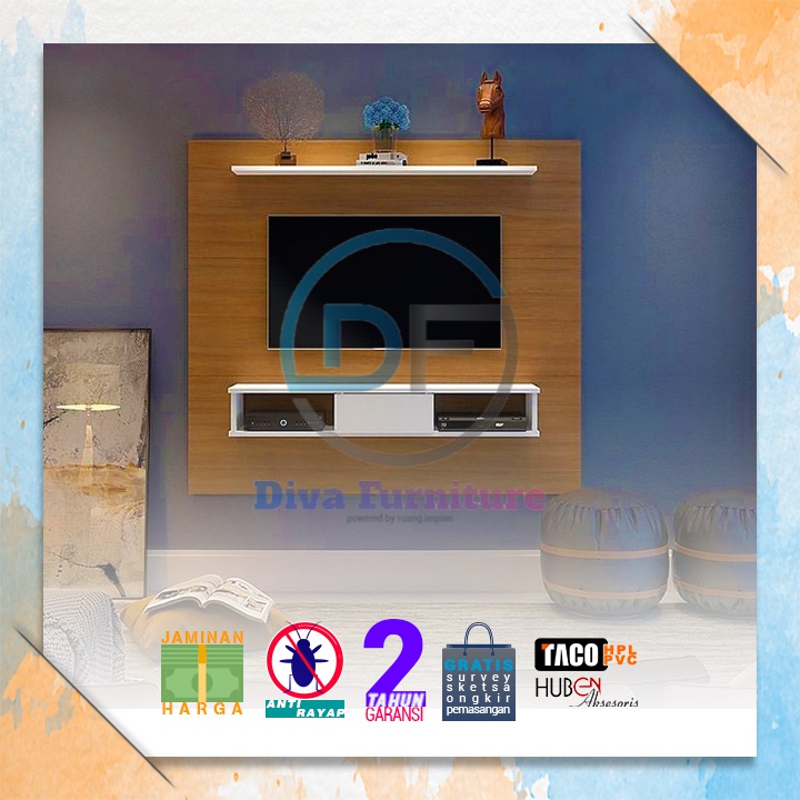 Jual Backdrop TV HPL | Meja TV Custom | Furniture Murah Bergaransi ...