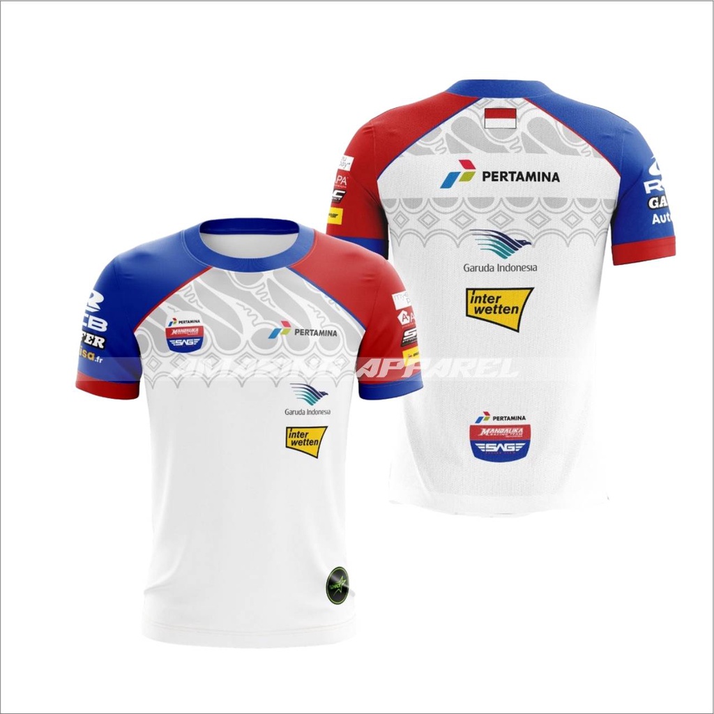 Jual Baju Kaos Jersey Pertamina Mandalika Racing Team/ Baju Balap ...
