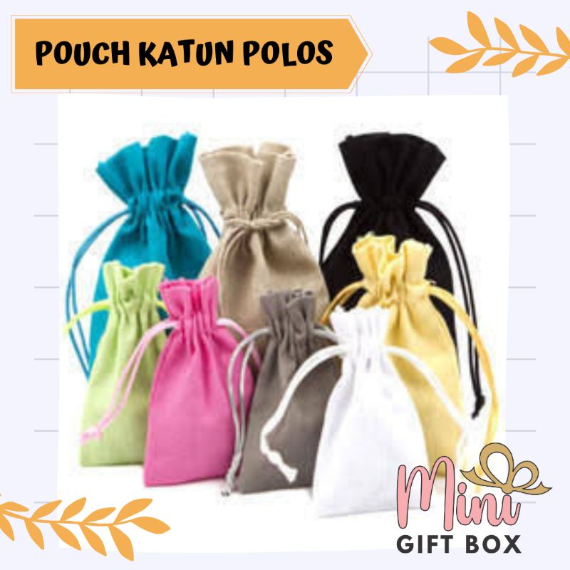 Jual Pouch Katun Polos untuk wadah logam mulia, perhiasan, tasbih ...