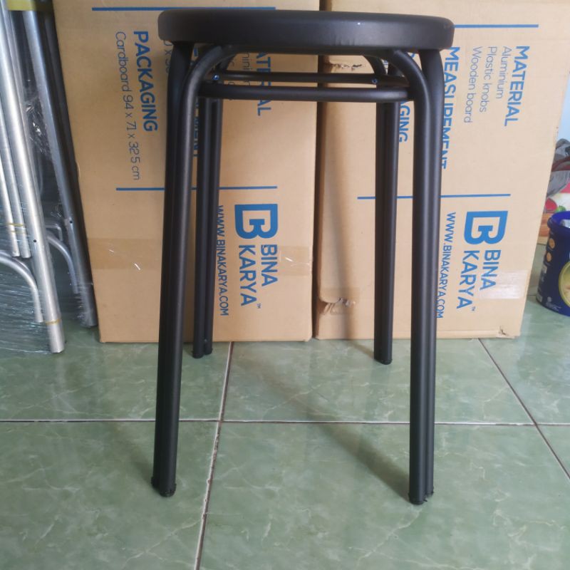 Jual Kursi Baso Besi tanpa senderan tinggi 48cm | Shopee Indonesia