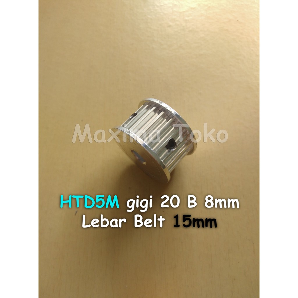 Jual Timing Pulley AF HTD5M Gigi 20 Teeth Bore 8mm HTD 5M 20T 8 mm Lebar Belt 15mm 1 Pcs ...