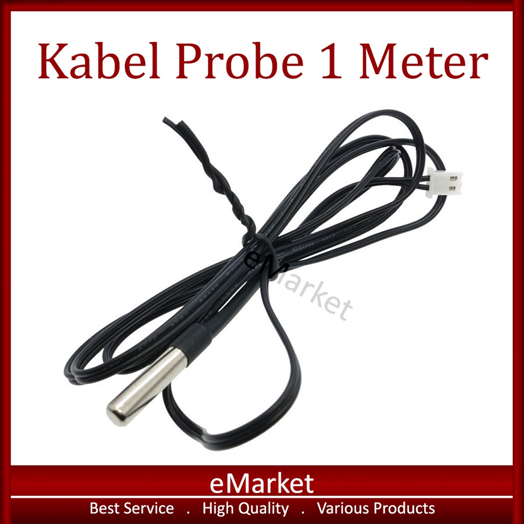 Jual Kabel Probe 1 Meter / NTC Sensor Suhu Anti Air | Shopee Indonesia