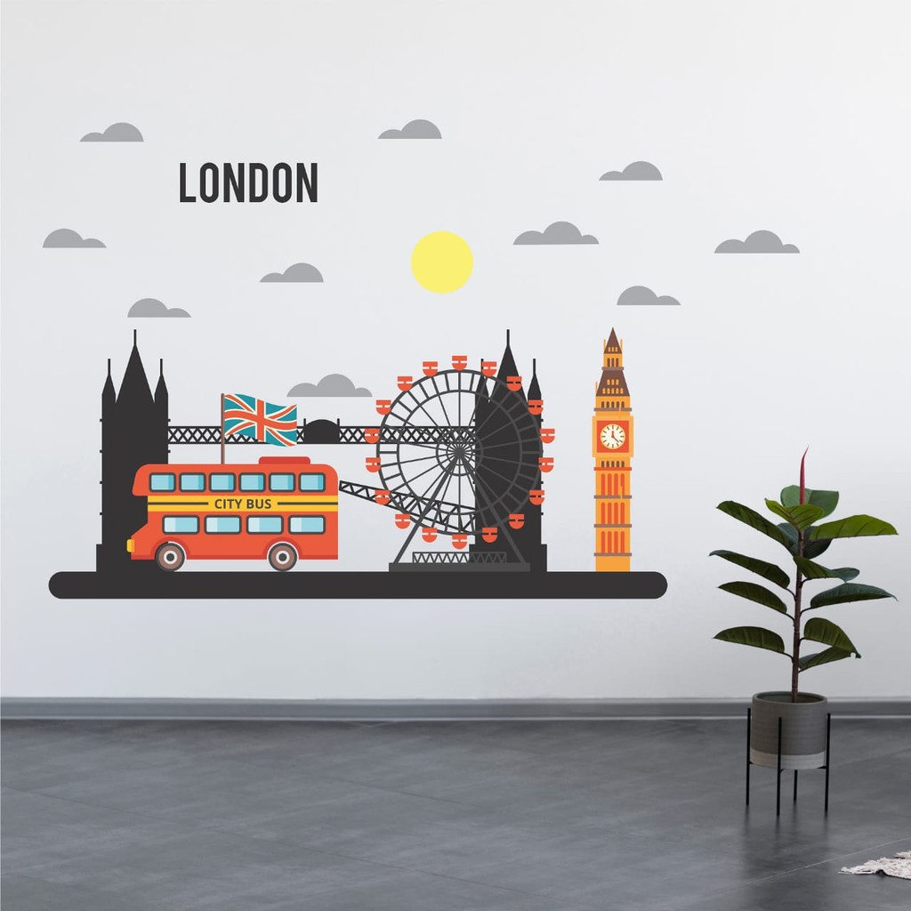 Jual Puswall - Stiker Dinding / Wallsticker London / Dekorasi Thema ...