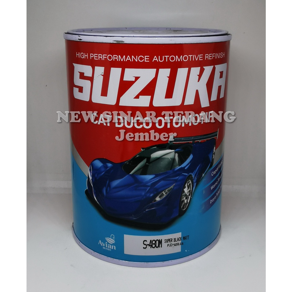 Jual Cat Suzuka DUCO S480M Super Black Matt 1 Liter (utk Wilayah Sumsel ...