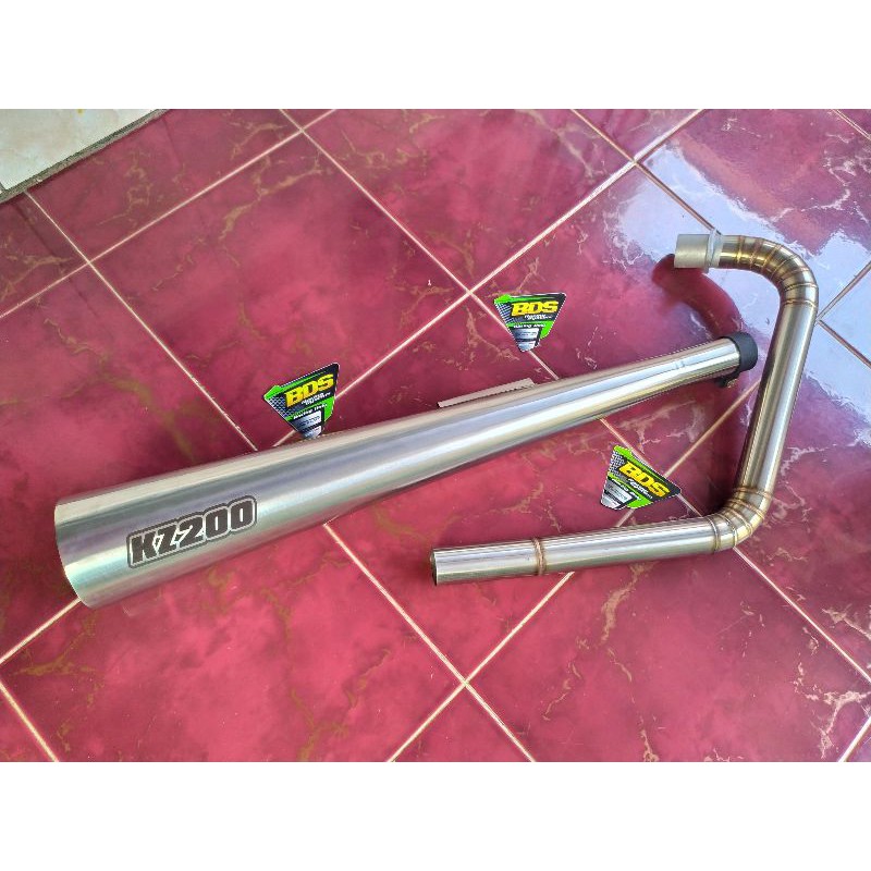 Jual KNALPOT BINTER MERZY STAINLESS DENGAN LOGO KZ200 | Shopee Indonesia
