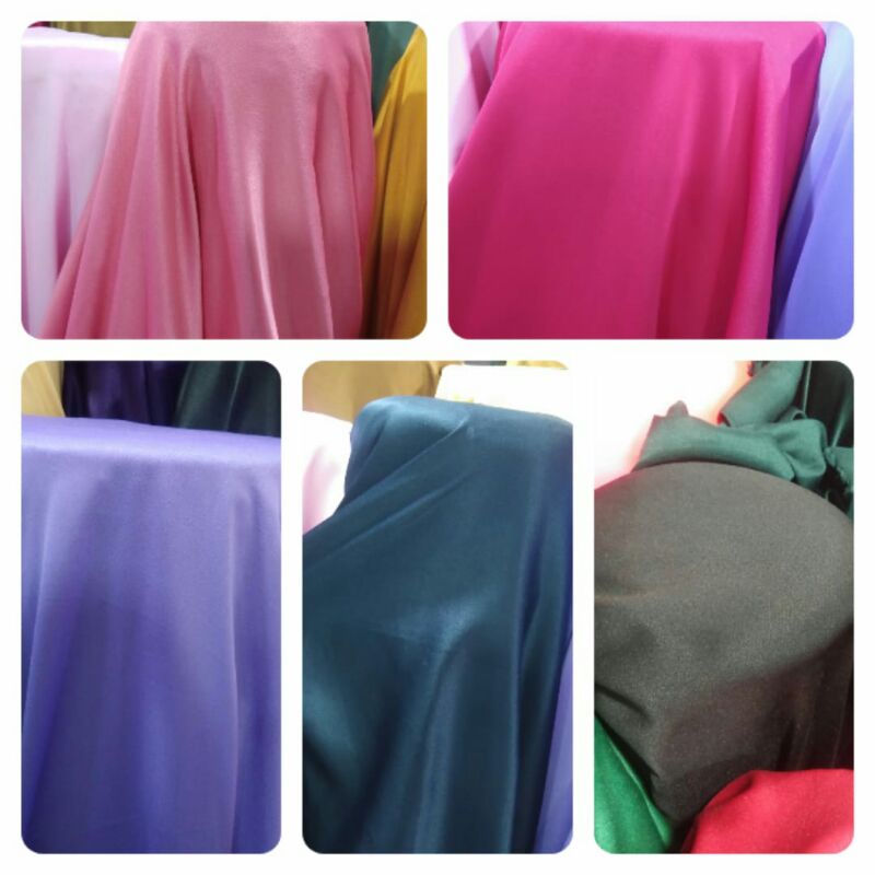 Jual kain satin velvet polos warna komplit | harga per 1 meter | Shopee ...