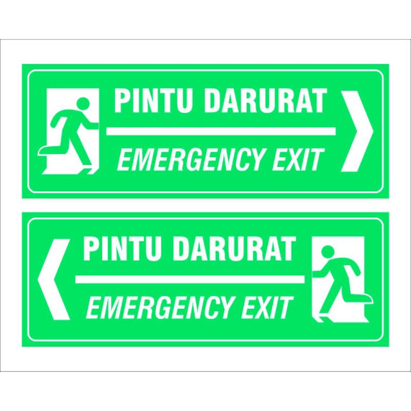 Jual Jalur Evakuasi, Emergency Exit Atau Pintu Darurat (Akrilik ...