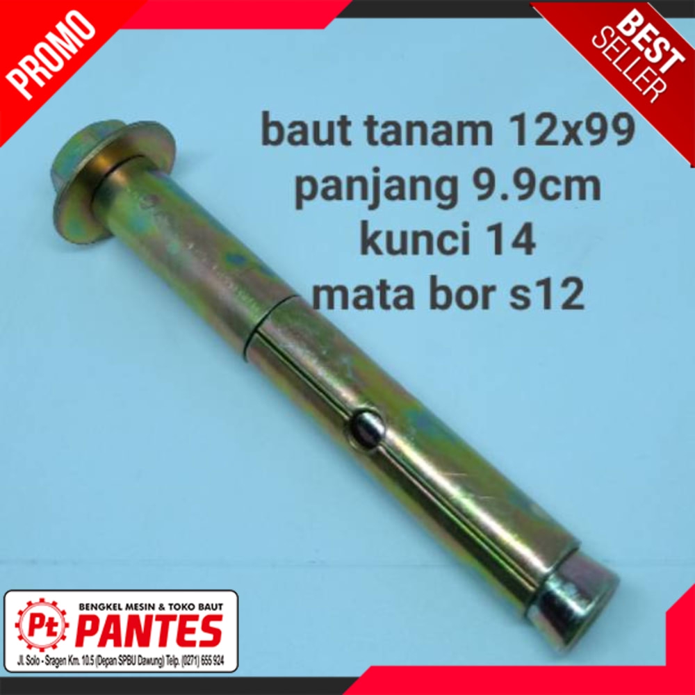 Jual BAUT TANAM TEMBOK 12X99 DYNABOLT DINABOLT - READY STOK | Shopee ...