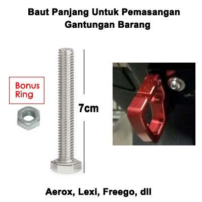 Jual BAUT Mur Panjang BAUD RING untuk gantungan barang AEROXLexi Freego ...