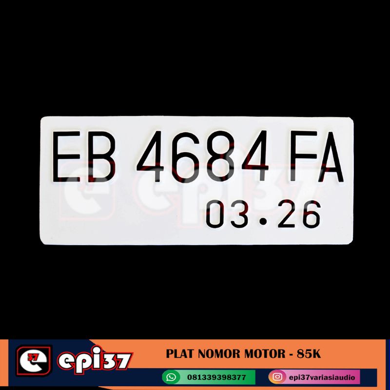 Jual PLAT NOMOR PUTIH/MOTOR | Shopee Indonesia