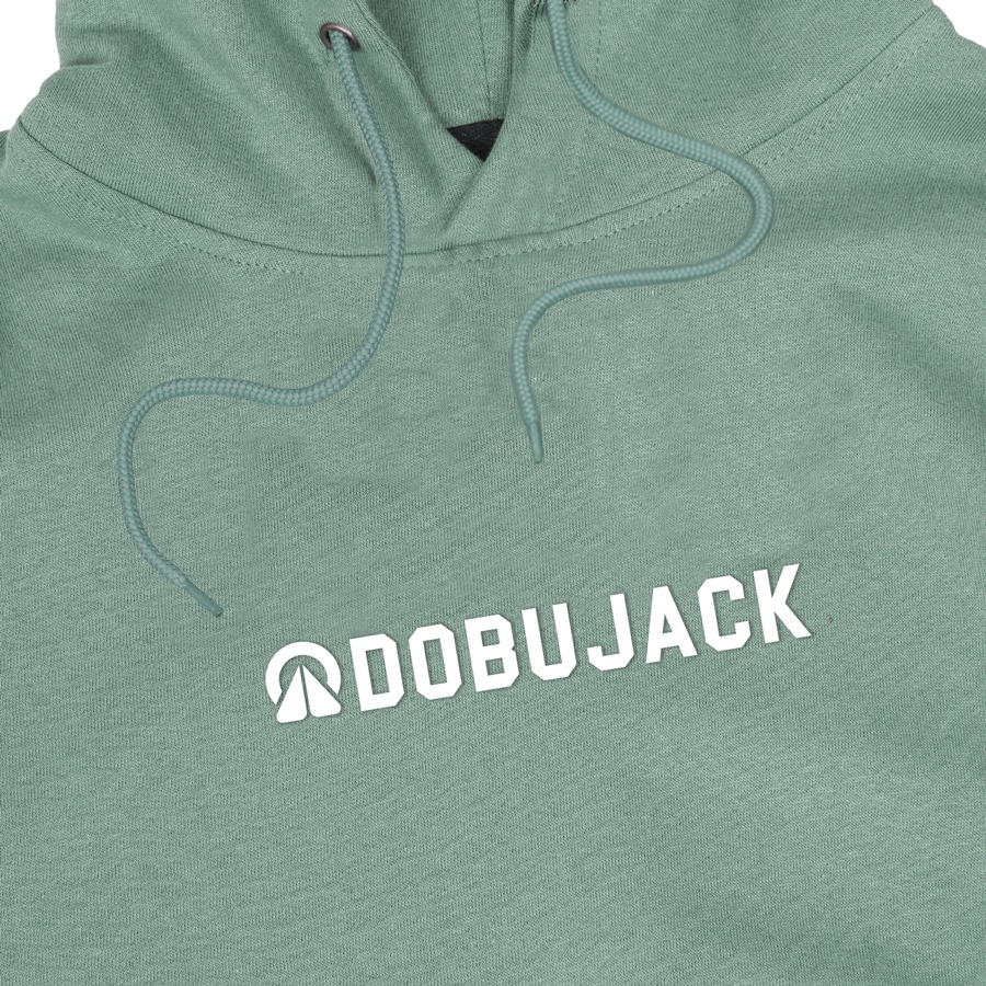 Jual Dobujack Little Logo White Sage Green Hoodie | Shopee Indonesia
