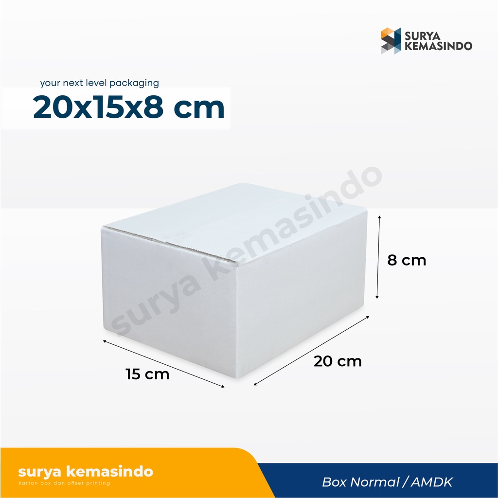 Jual Box 20x15x8 cm (Mutiara) Karton/kardus/paking/Normal/amdk/hampers ...
