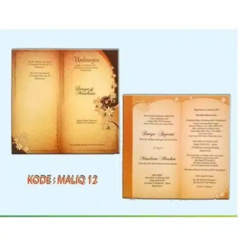 Jual BLANKO UNDANGAN MALIQ 12/MALIQ 41/MALIQ 42/MQ 12/MQ 41/MQ 42 ...