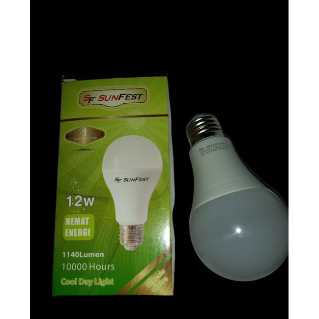 Jual LAMPU LED COOL DAY LIGHT SUNFEST 12 WATT | Shopee Indonesia