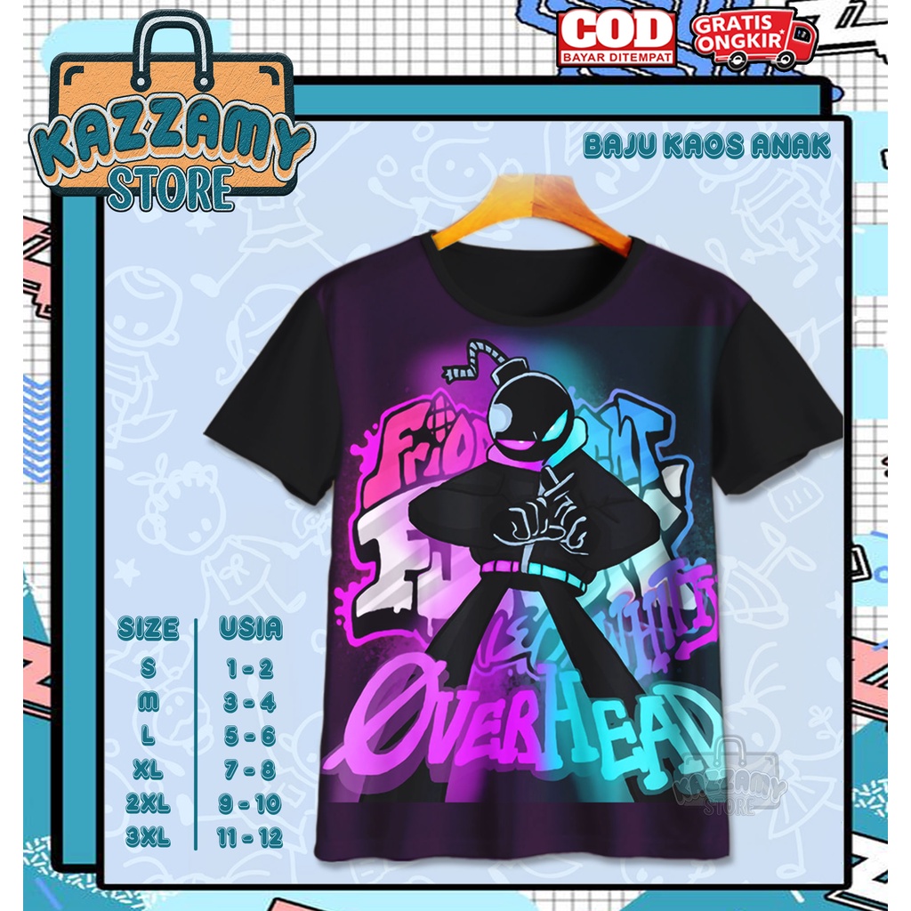 Jual Kaos Anak 3D Baju Anak FNF Friday Night Funkin Game 13 Baju Distro ... Jual Kaos Anak 3D Baju Anak FNF Friday Night Funkin Game 13 Baju Distro ...