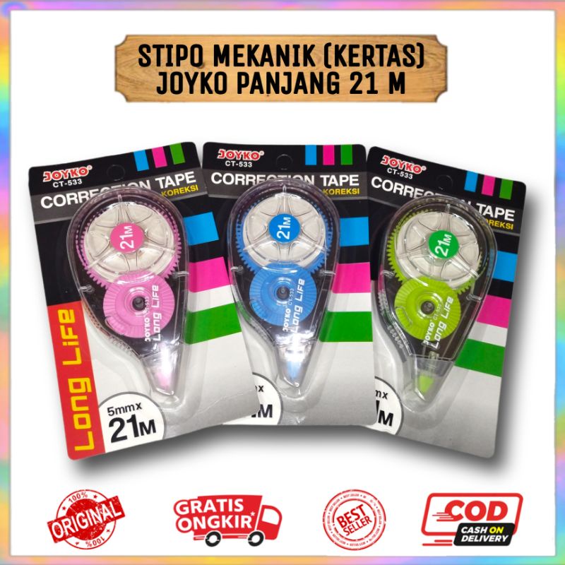 Jual Stipo / Tipe-X Kertas Joyko 21 M x 5 mm | Shopee Indonesia