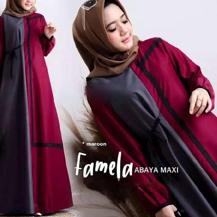 Jual Produk Terbaru FAMELA MAXI DRESS CANTIK ( S M L XL ) | GAMIS BIG ...