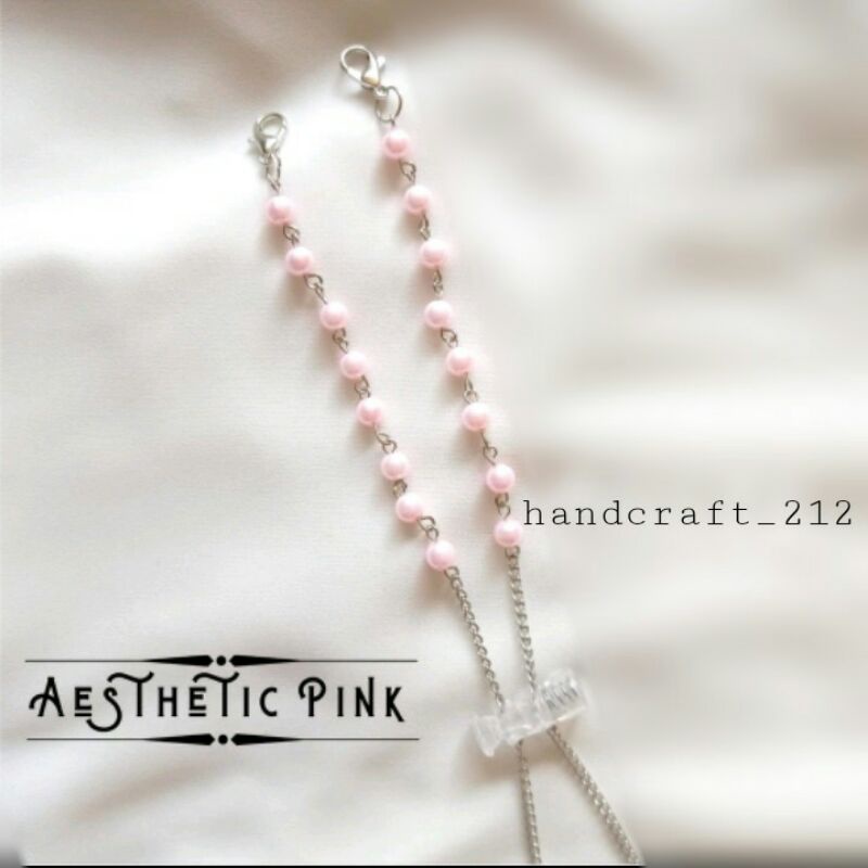 Jual Strap Mask 2 in 1 / Aesthetic Mutiara Satin Zoya / Konektor Hijab ...