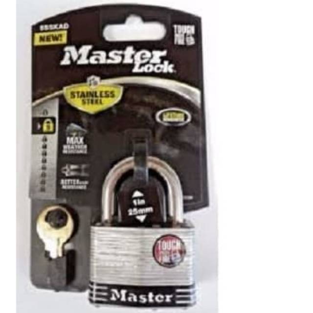 Jual GEMBOK MASTERLOCK 5SSKAD LAMINATED STAINLESS STELL ORIGINAL ...