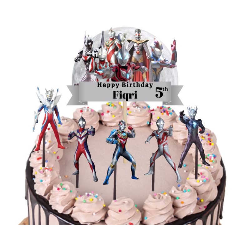 Jual Topper Cake Ultraman / hiasan kue happy birthday | Shopee Indonesia