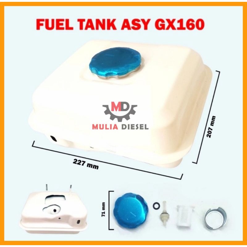 Jual Tangki Fuel Tank Bensin Mesin Penggerak GX 160 200 220 Komplit ...
