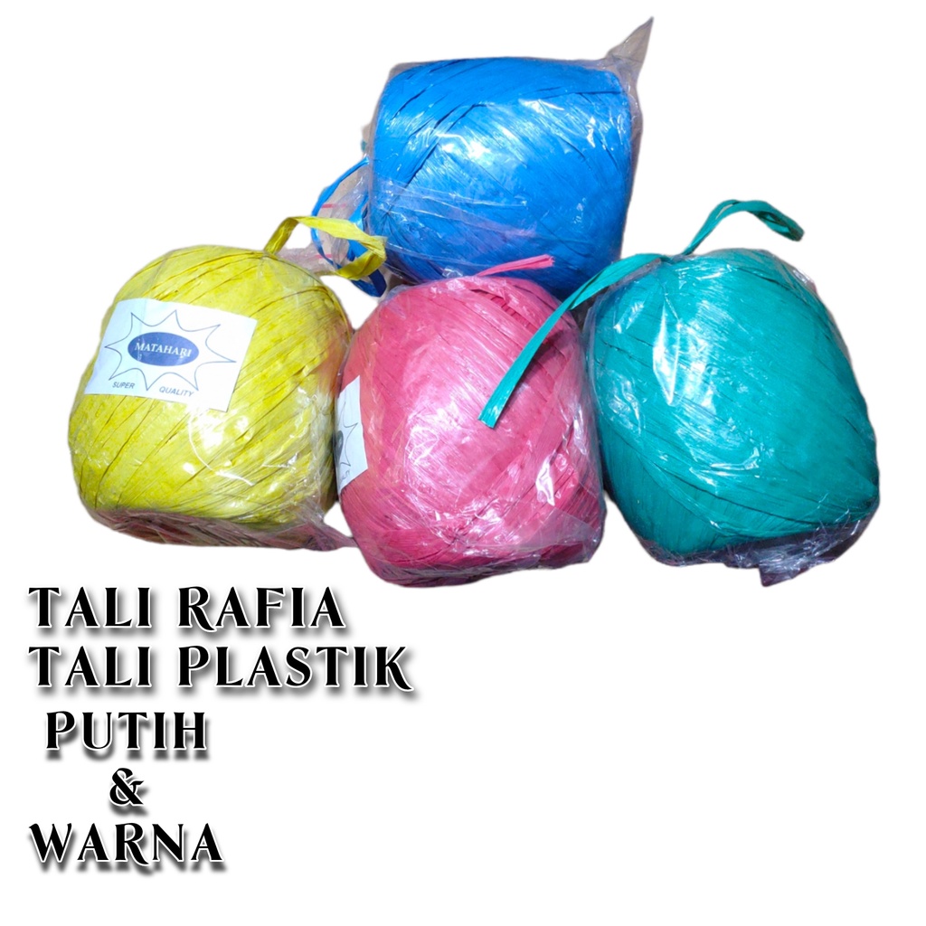 Jual tali rafia plastik warna tali warna tali plastik | Shopee Indonesia