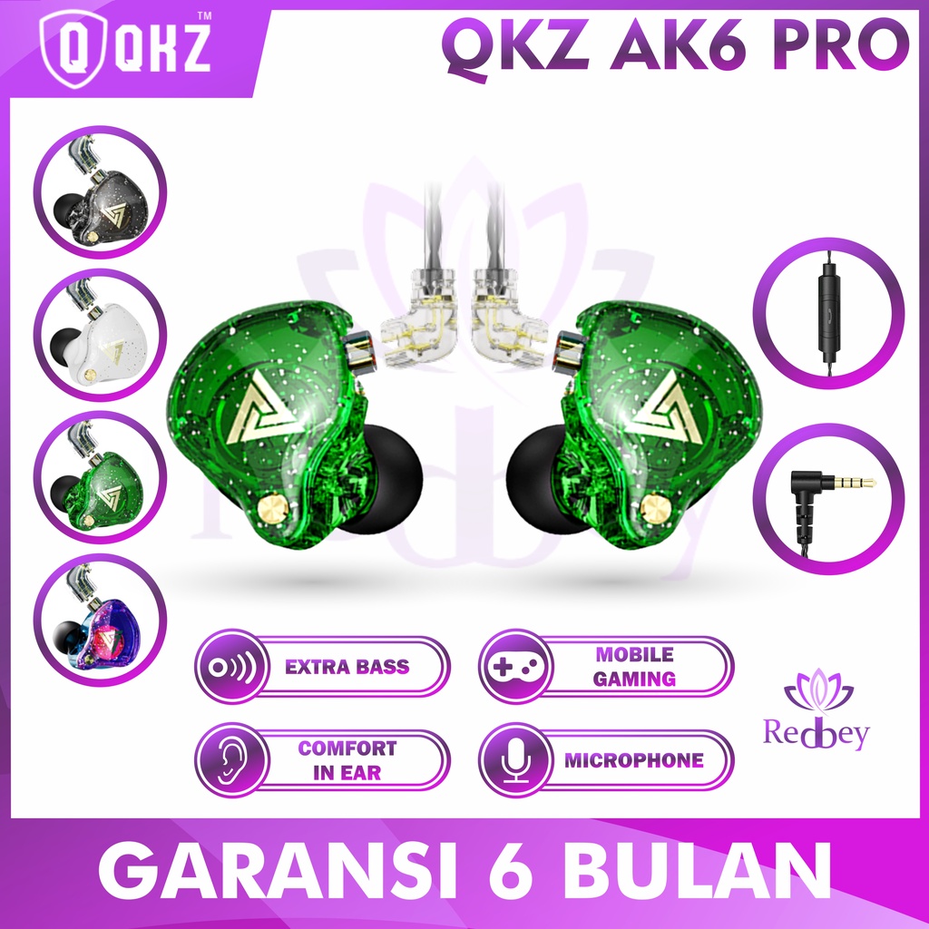 Jual QKZ AK6 PRO headset original Subwoofer BASS Sport Earphone with ...